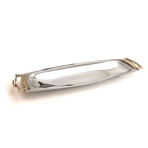 Kromex | Dining | Vintage Kromex Long Serving Tray With Gold Handles ...